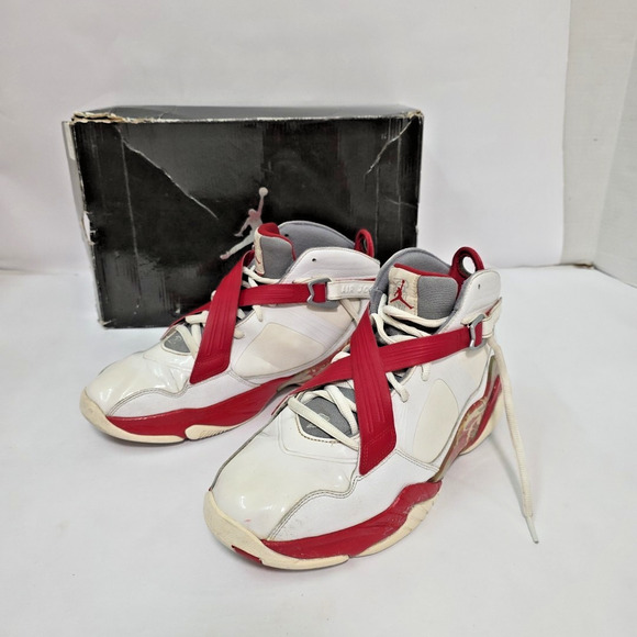 Nike | Shoes | Nike Air Jordan Mens Retro Viii 8 Red White Sneakers ...